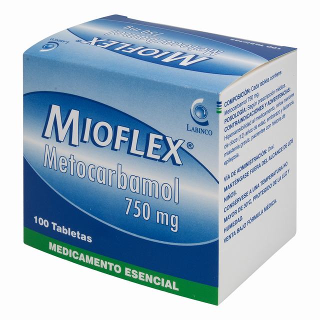 MIOFLEX 750 MG 100 TABLETAS - VENTA CON FORMULA MEDICA - REG. INVIMA 2 ...