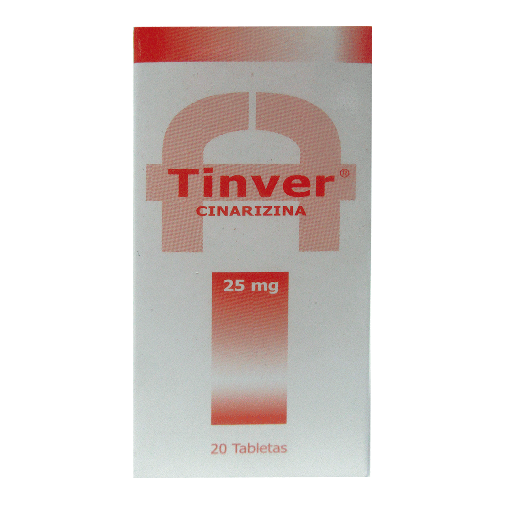 TINVER 25 MG 20 TAB/CINARIZINA/CINARIZI – Drogas La Bastilla Berrio